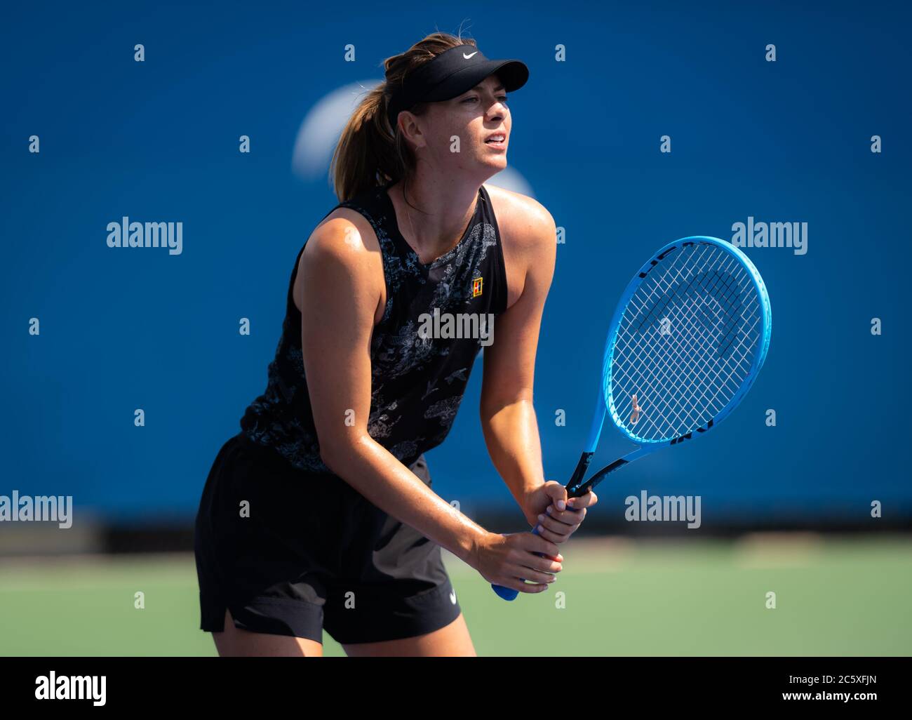 Maria Sharapova of Russia practices at the 2019 Rogers Cup WTA Premier ...