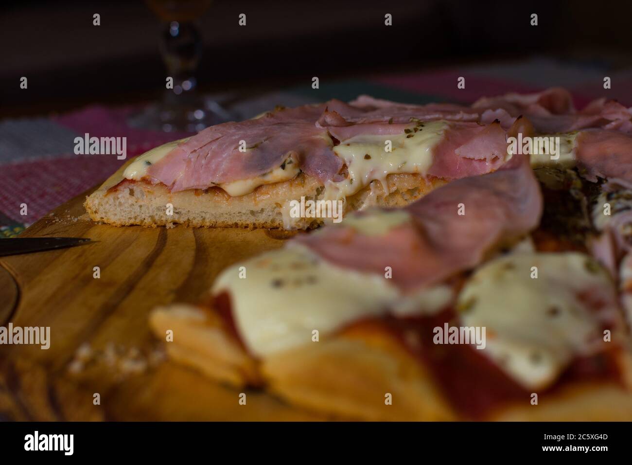 Ham cheese pizza hi-res stock photography and images - Alamy