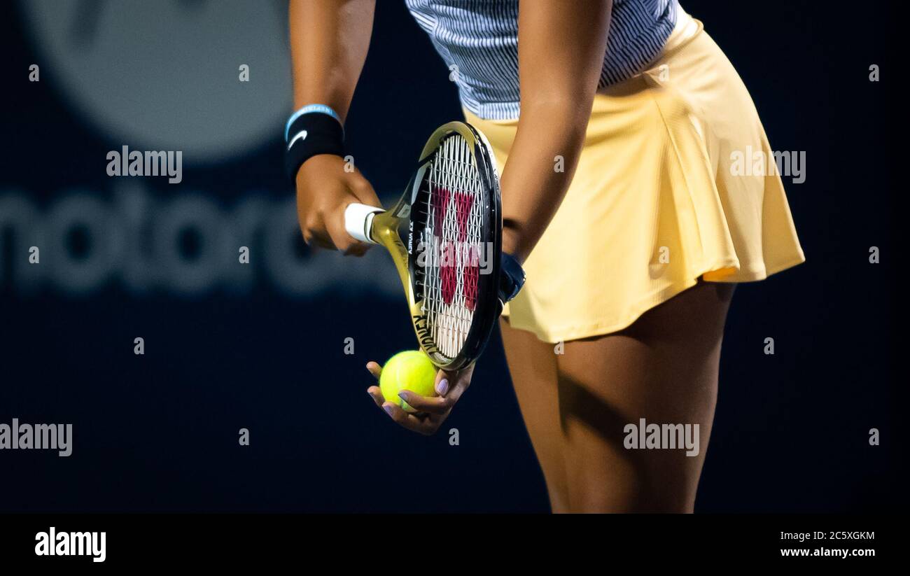 Naomi Osaka of Japan in action during her second round match at the ...