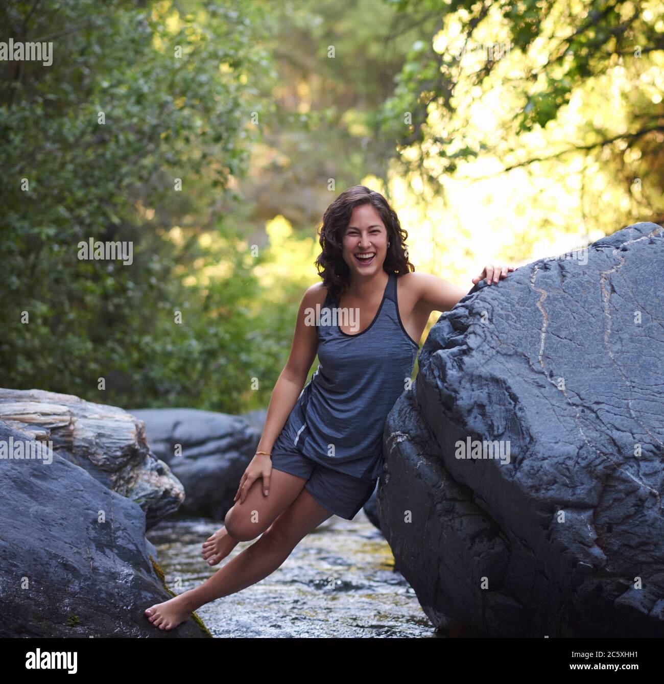 Attractive woman bathing in river hi-res stock photography and images ...