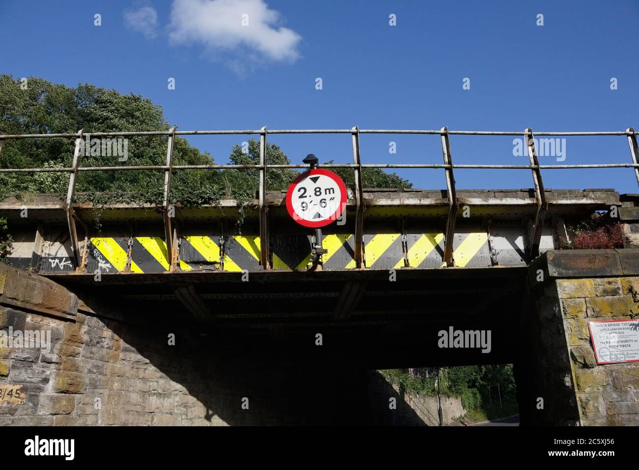 Low railway bridge, in Abbeydale Sheffield England UK Stock Photo - Alamy