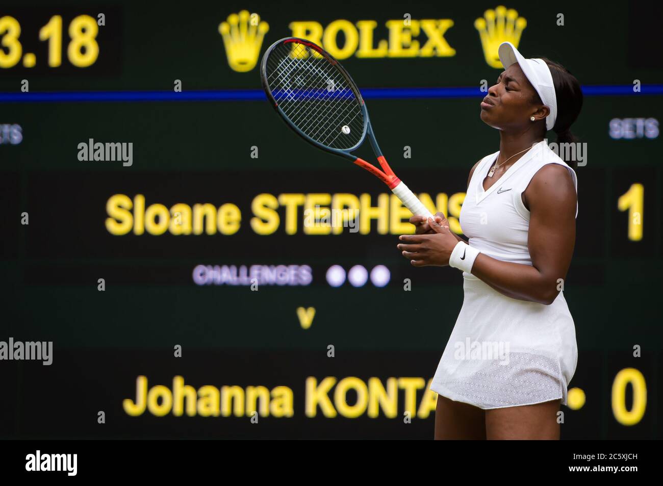 Sloane Stephens of the United States in action during her third-round ...