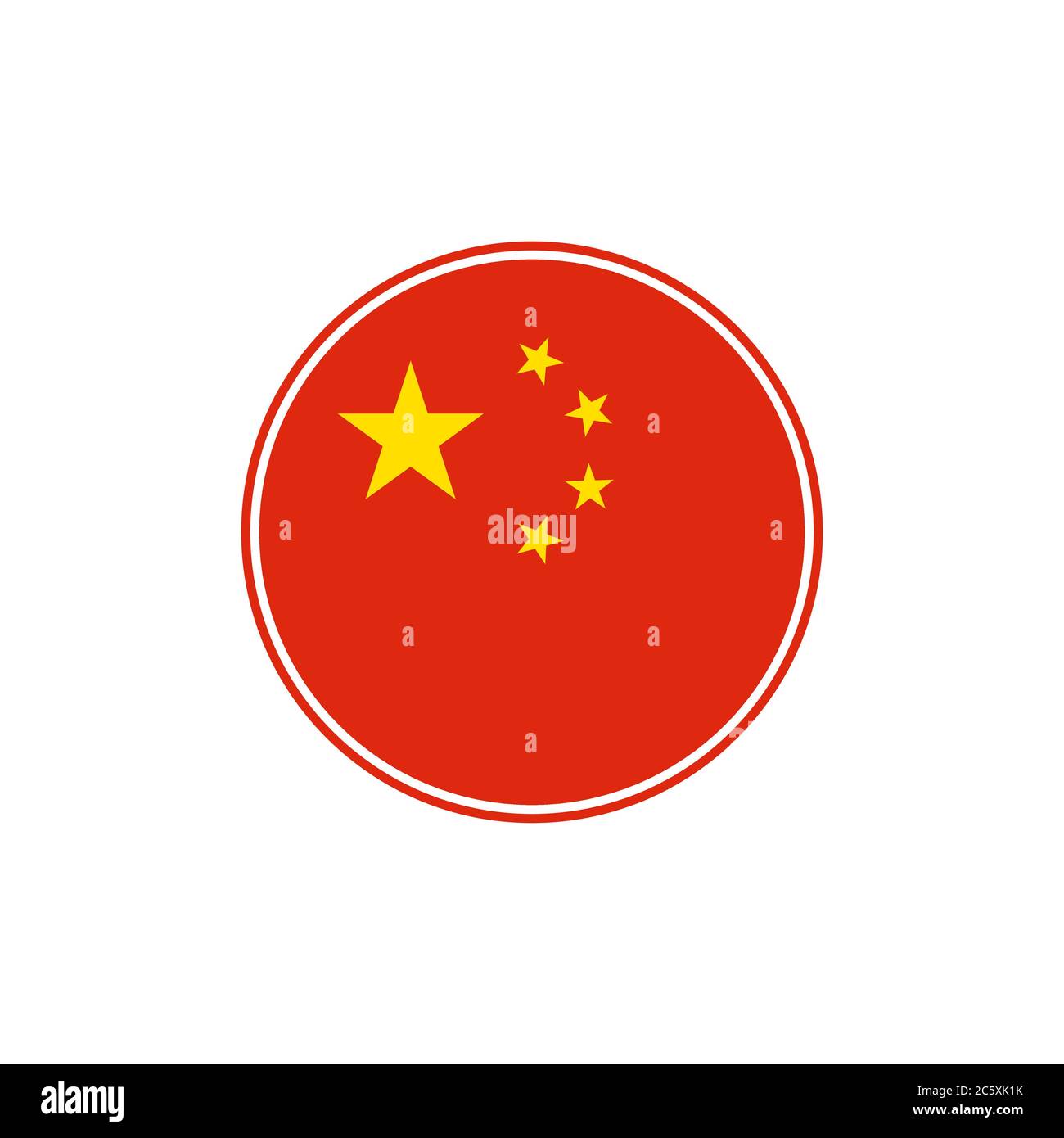circle flag china design vector isolated on white background Stock ...