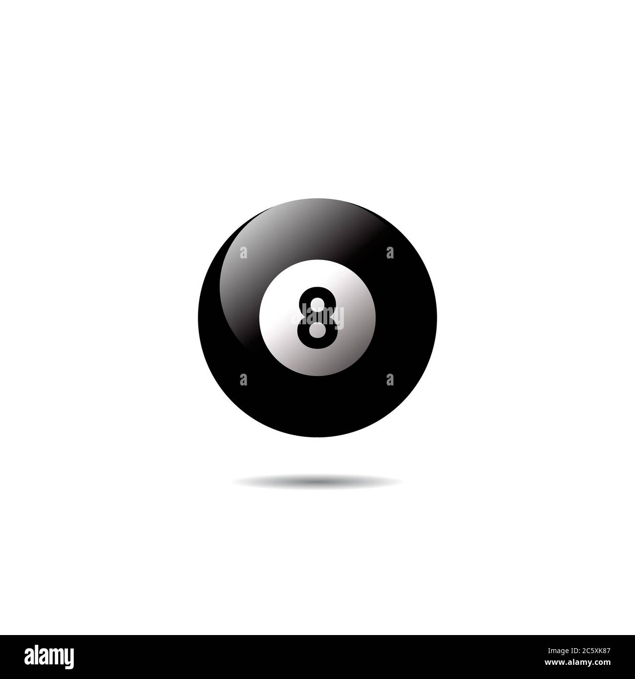 billiard ball number eight design vector illustration Stock Vector ...