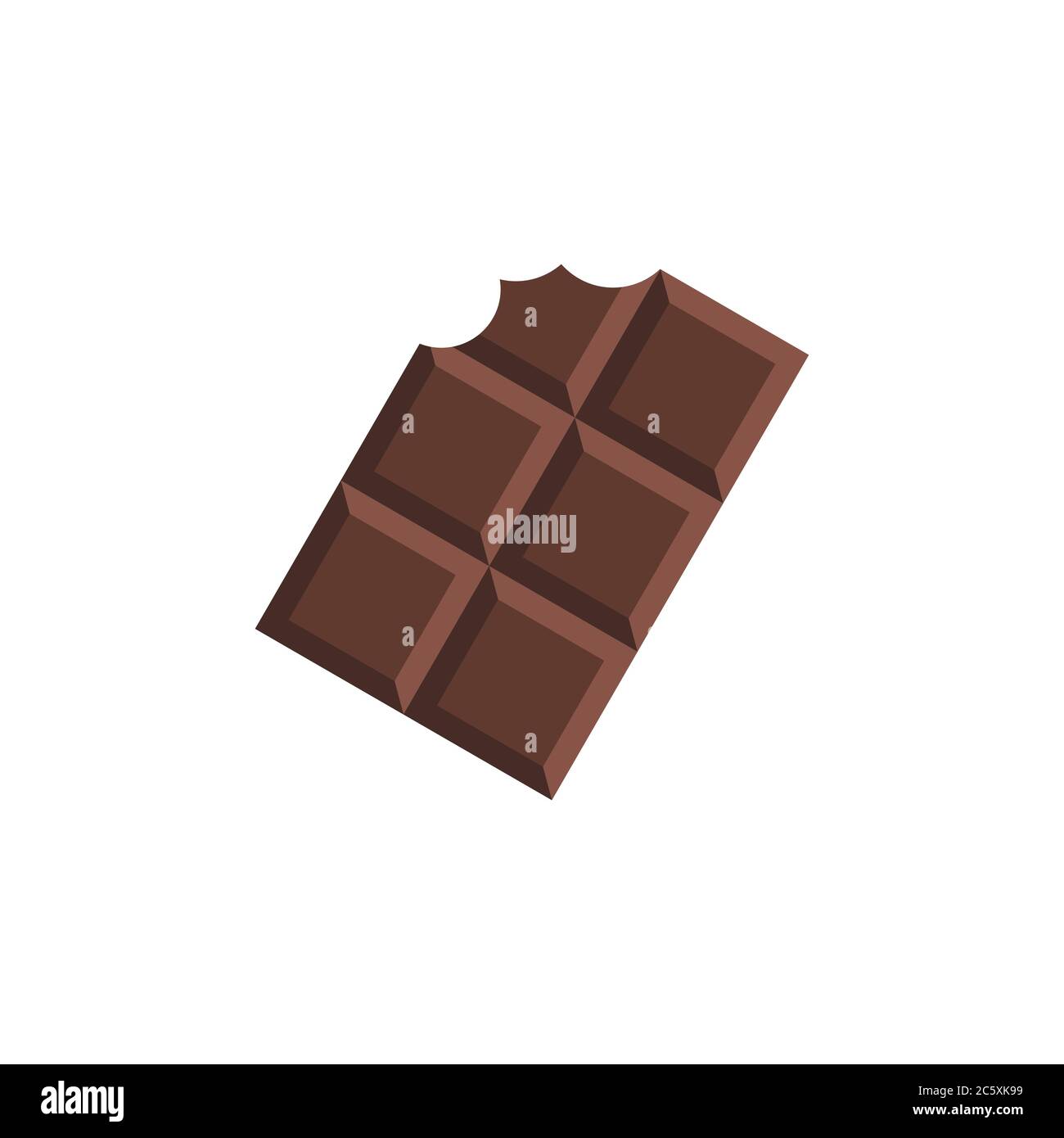 chocolate bite design vector isolated on white background Stock Vector ...
