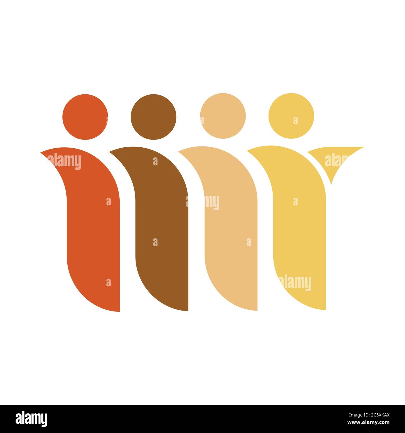 no racism people icon flat vector illustration Stock Vector Image & Art ...