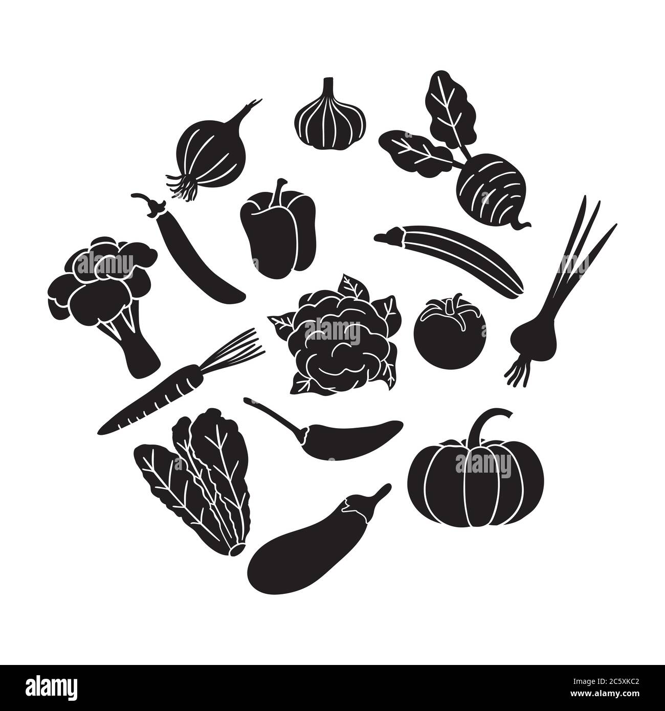 vegetables icon vector isolated on white background Stock Vector Image ...