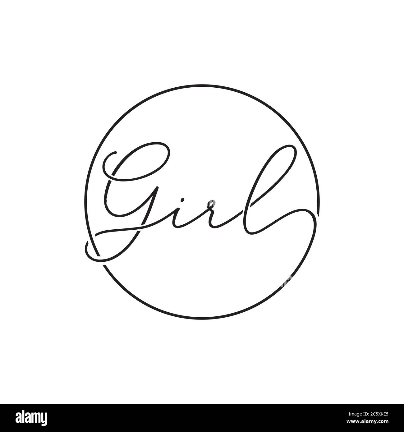 girl text handwriting design vector Stock Vector Image & Art - Alamy