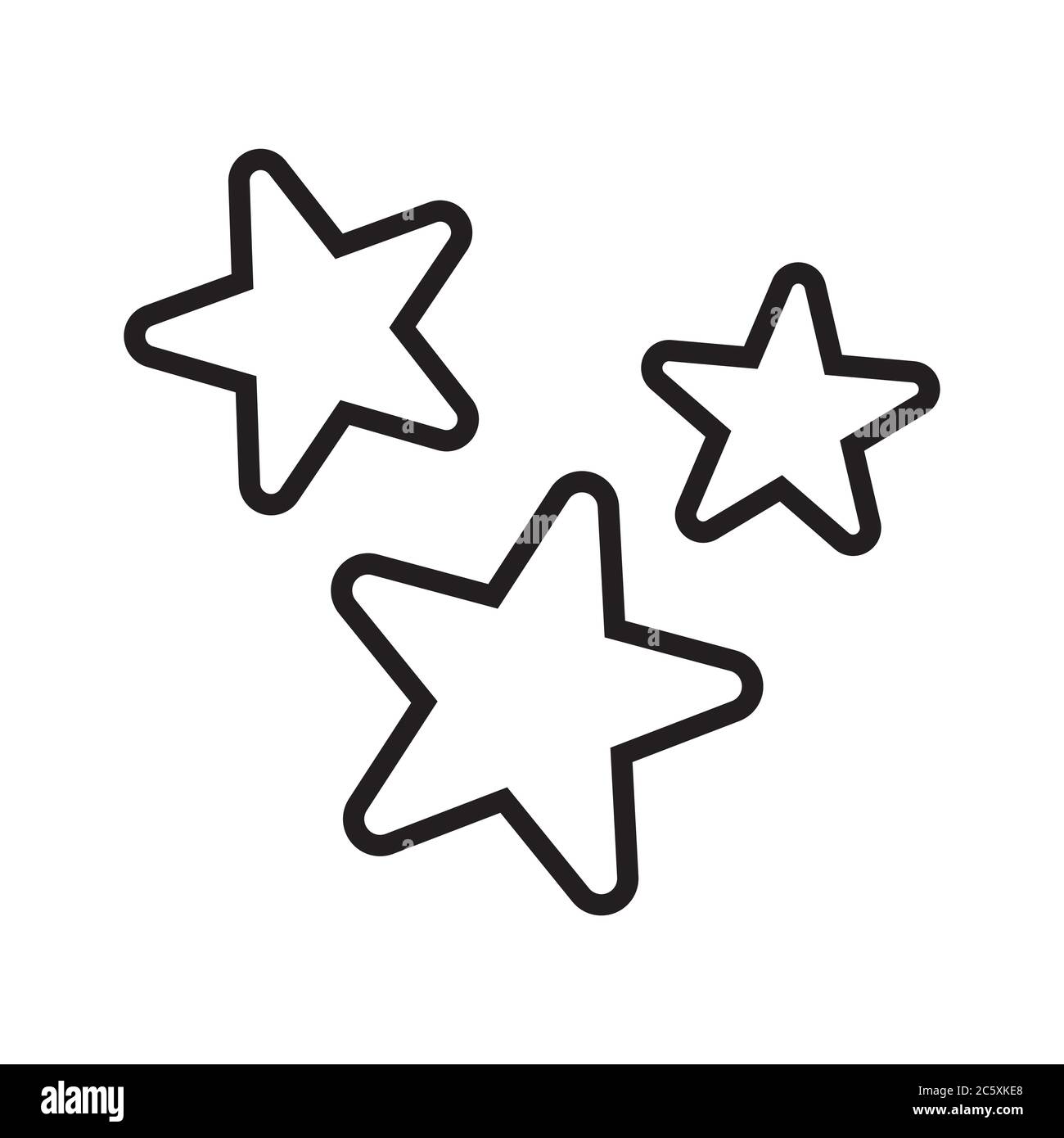 line icon three star design vector illustration Stock Vector Image ...