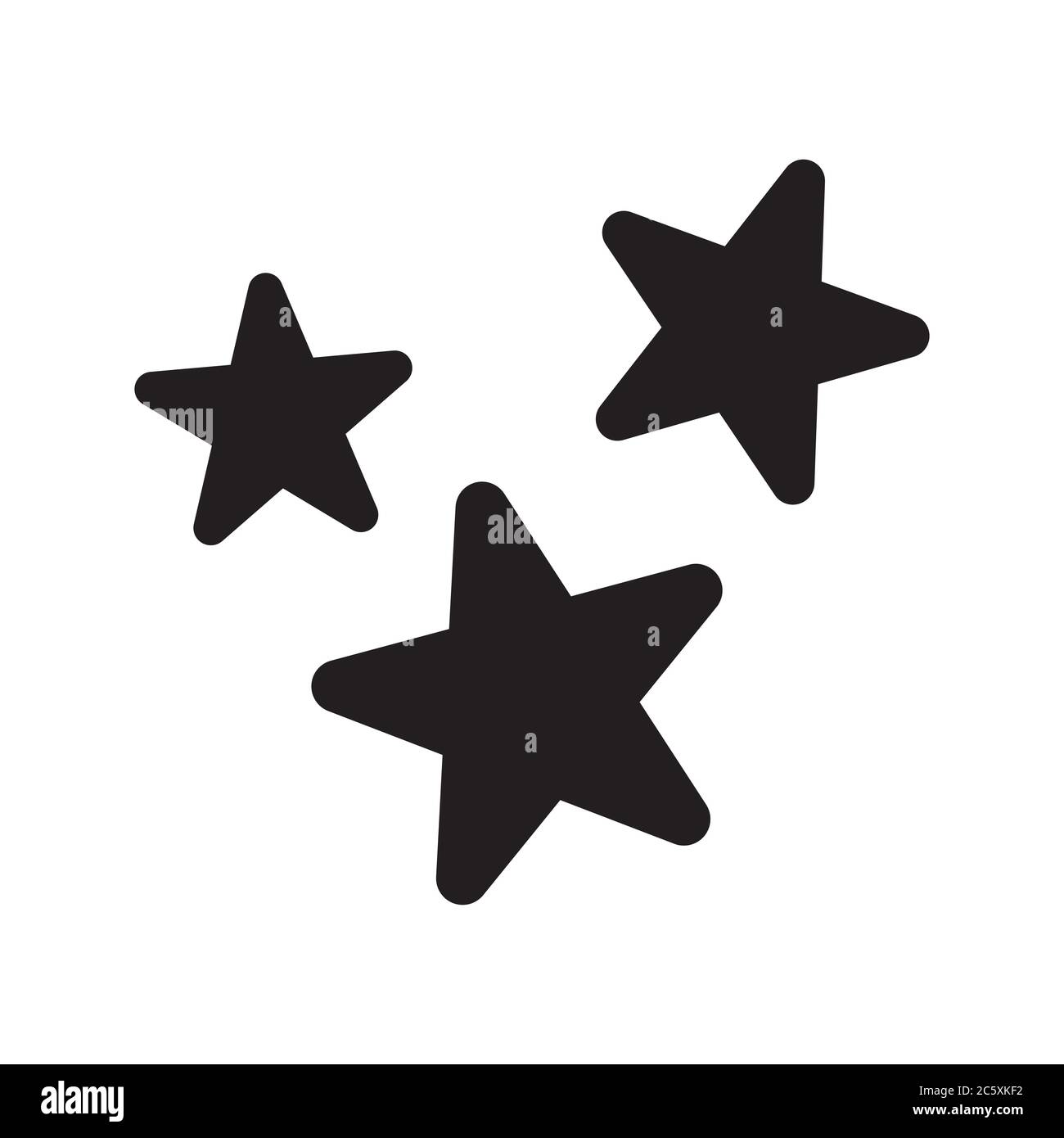 three stars icon vector isolated on white background Stock Vector Image ...