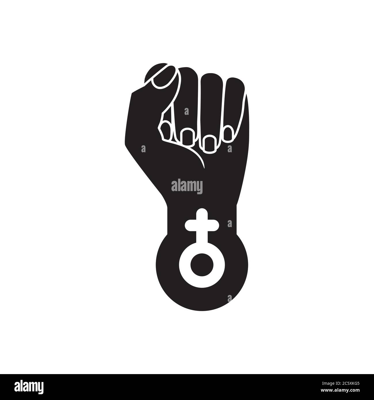 women's fist icon symbol flat vector Stock Vector Image & Art - Alamy