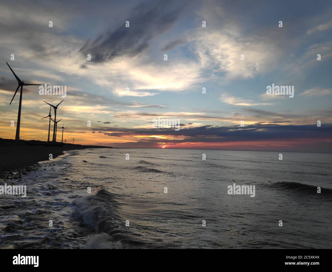 Windmill beach yellow light hi-res stock photography and images - Alamy
