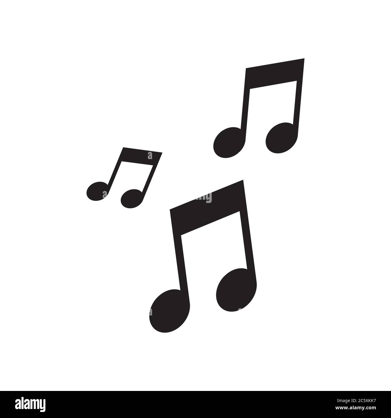 music note icon vector isolated on white background Stock Vector Image ...
