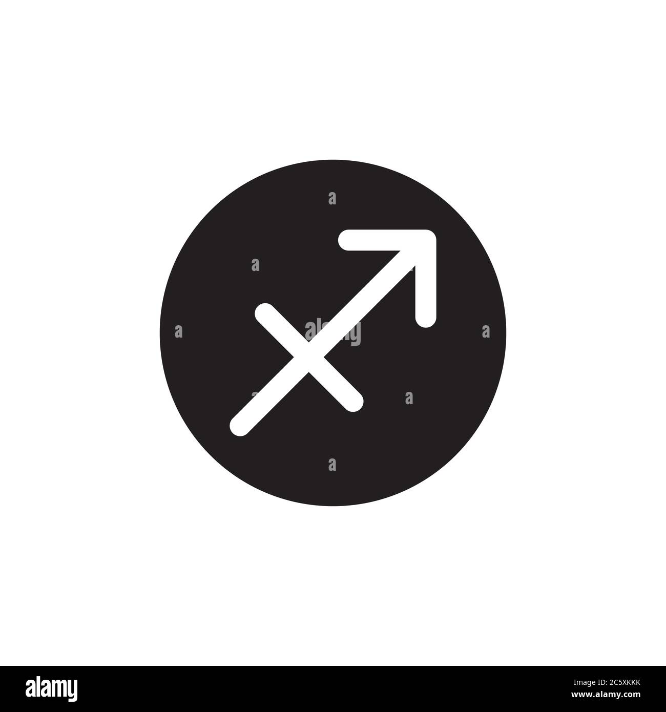 sagittarius icon circle zodiac horoscope sign design vector Stock ...