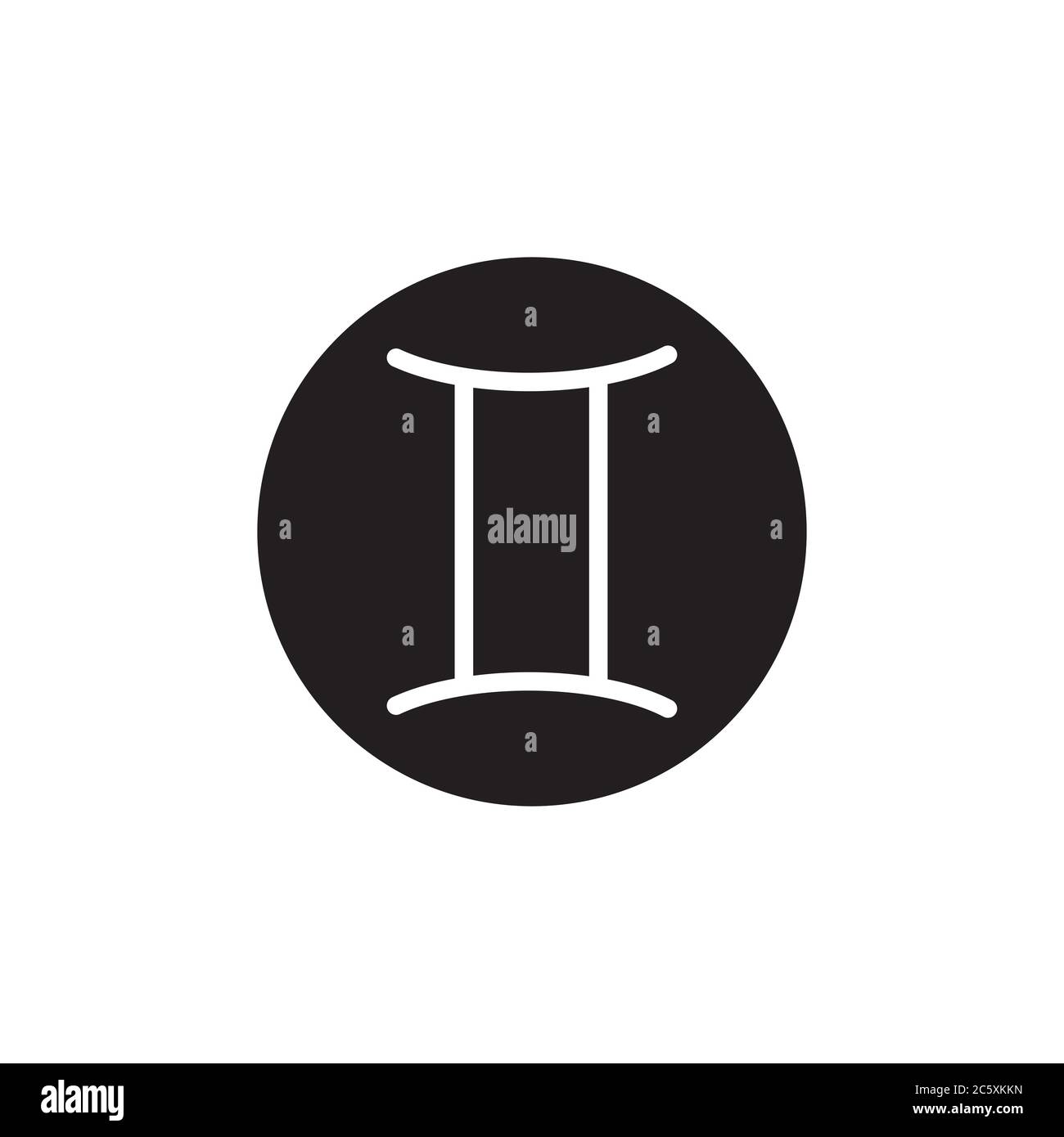 gemini icon circle zodiac horoscope sign design vector Stock Vector ...