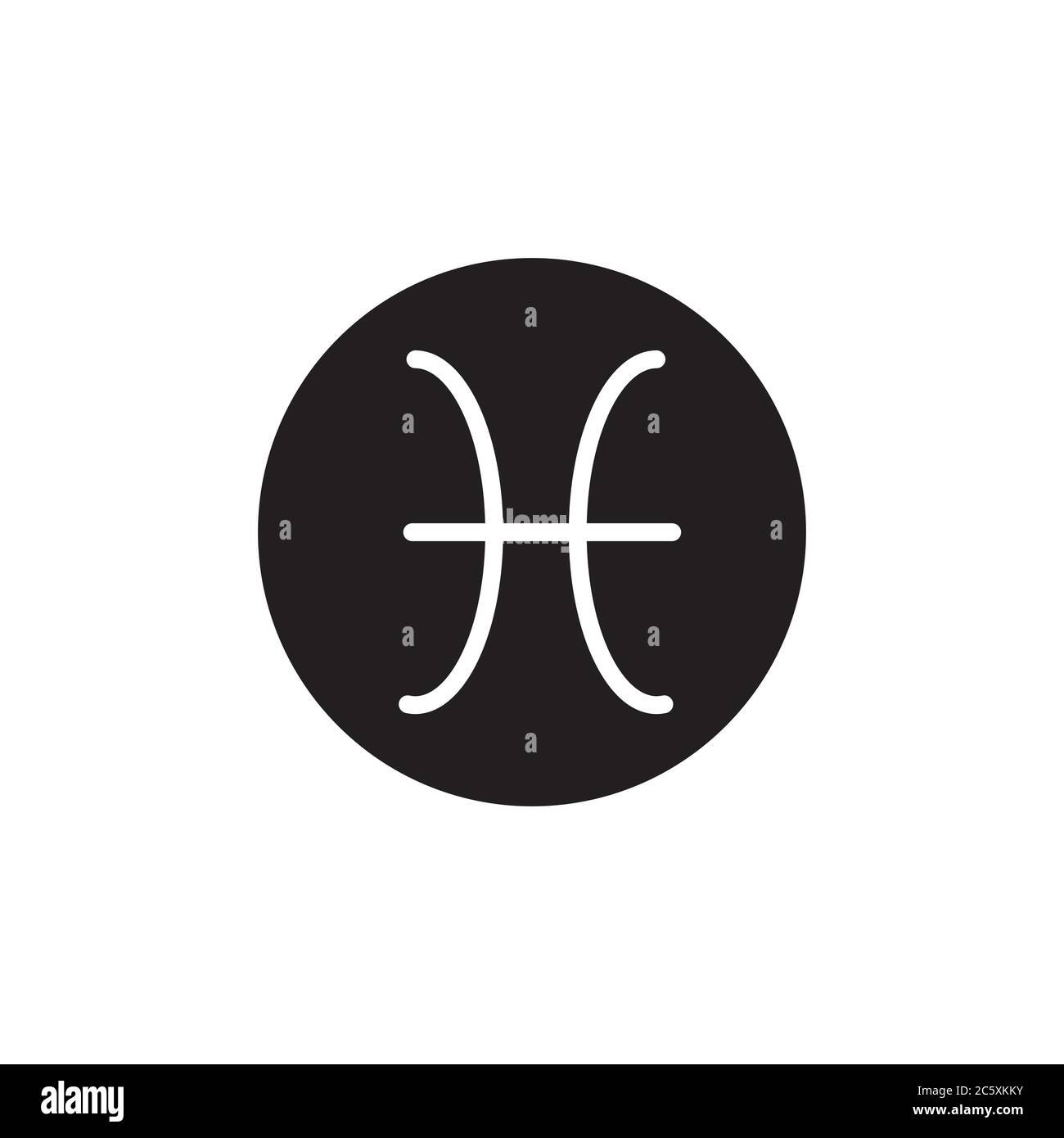 pisces icon circle zodiac horoscope sign design vector Stock Vector ...