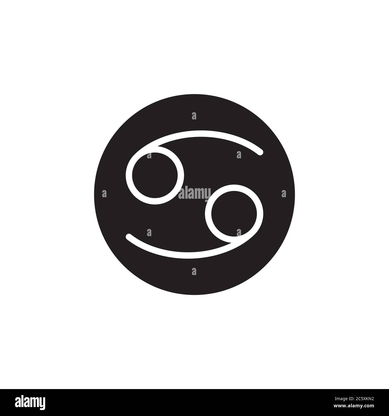 cancer icon circle zodiac horoscope sign design vector Stock Vector ...