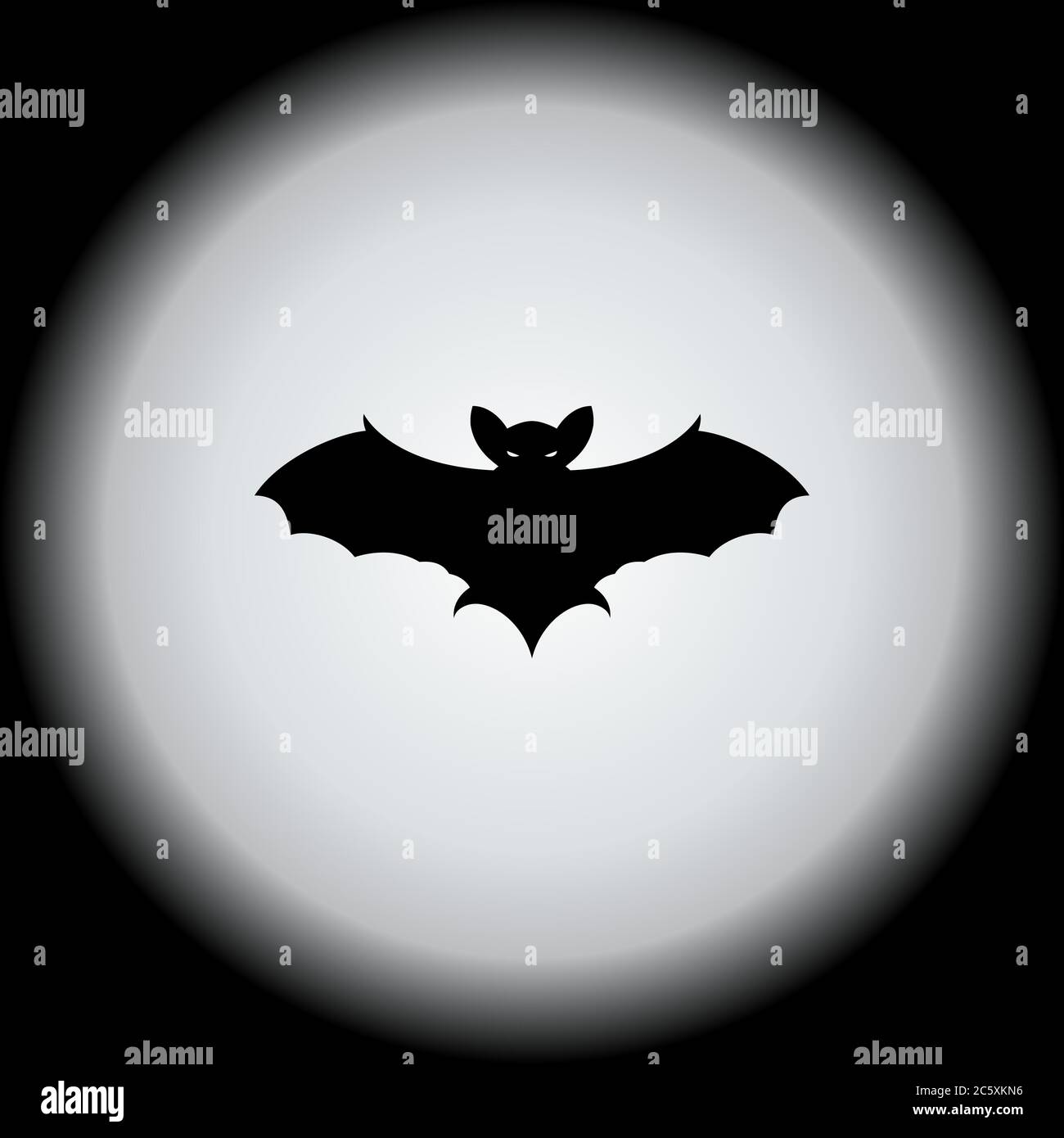 bat with moon design vector illustration Stock Vector Image & Art - Alamy