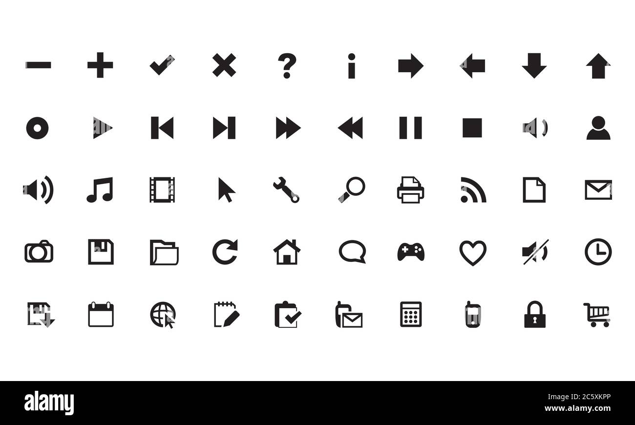 Set vector volume buttons Stock Vector Images - Alamy