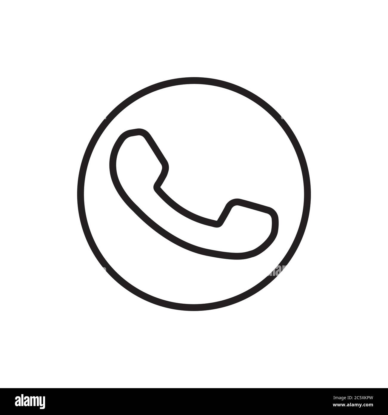 phone handles icon circle line design vector Stock Vector Image & Art ...