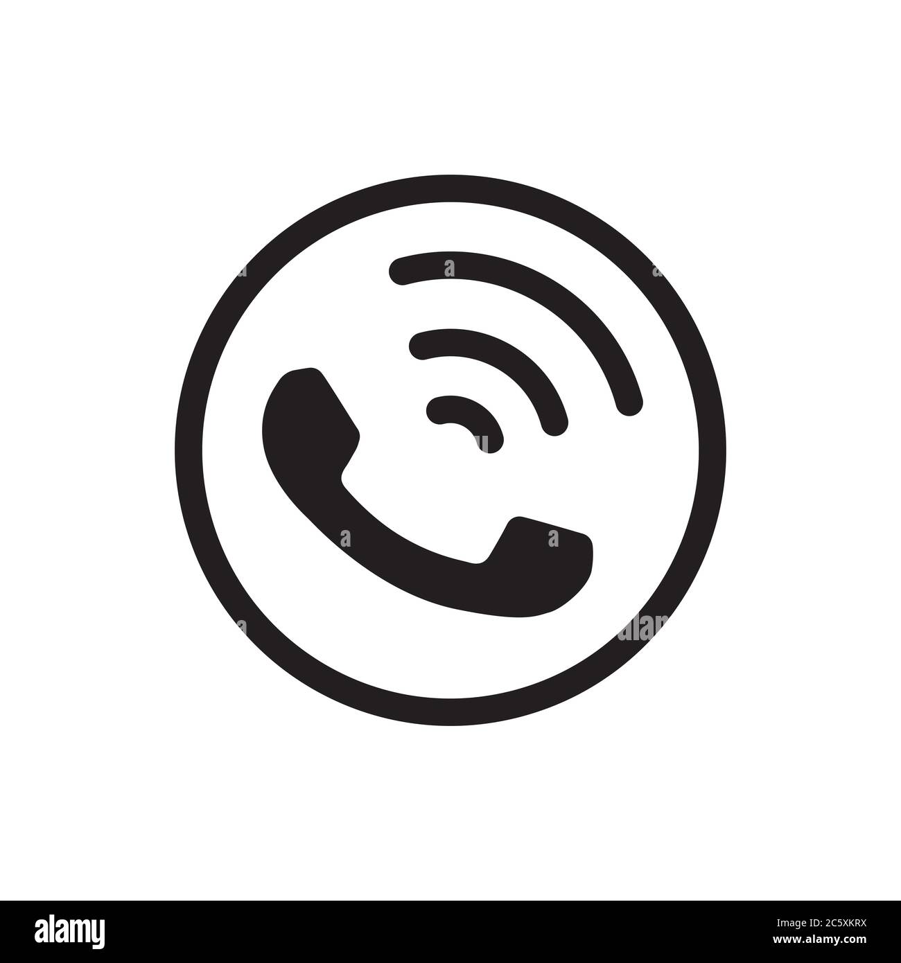 call icon design vector isolated on white background Stock Vector Image ...