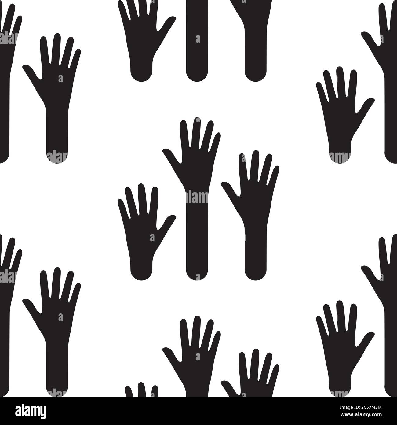 pattern hands raised design vector Stock Vector Image & Art - Alamy
