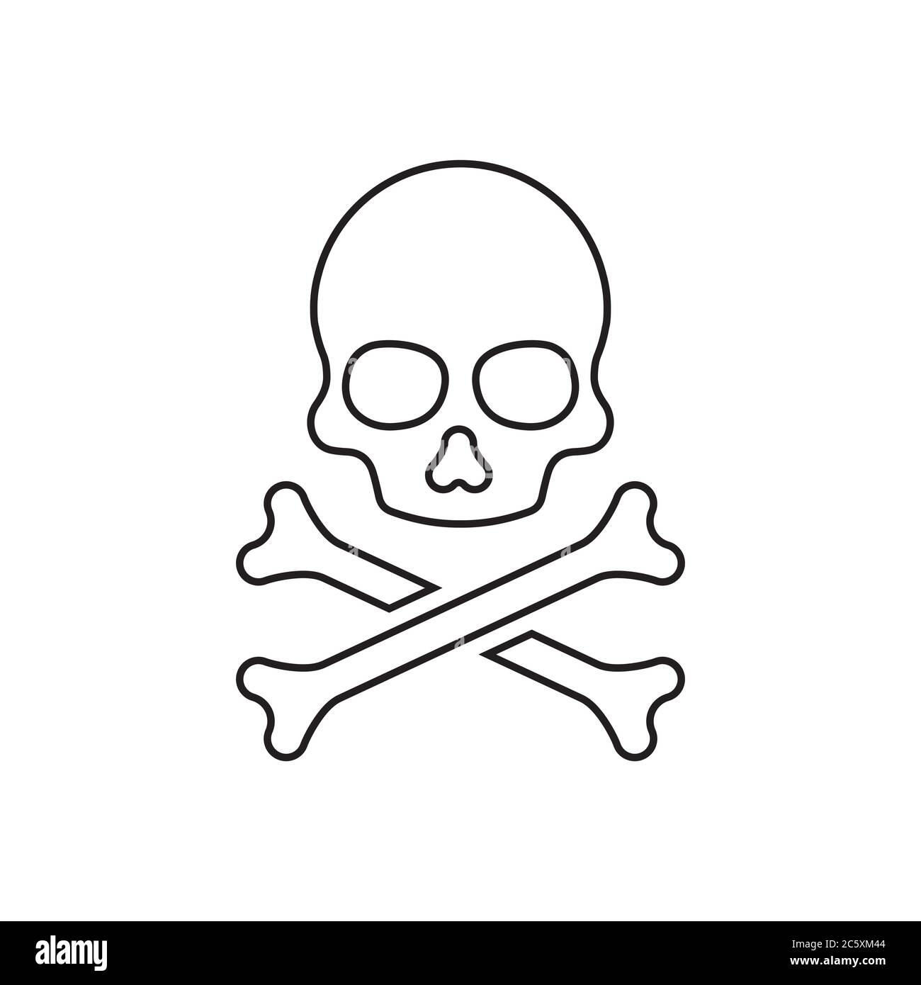 Skull flag pirate pictogram symbol hi-res stock photography and images ...