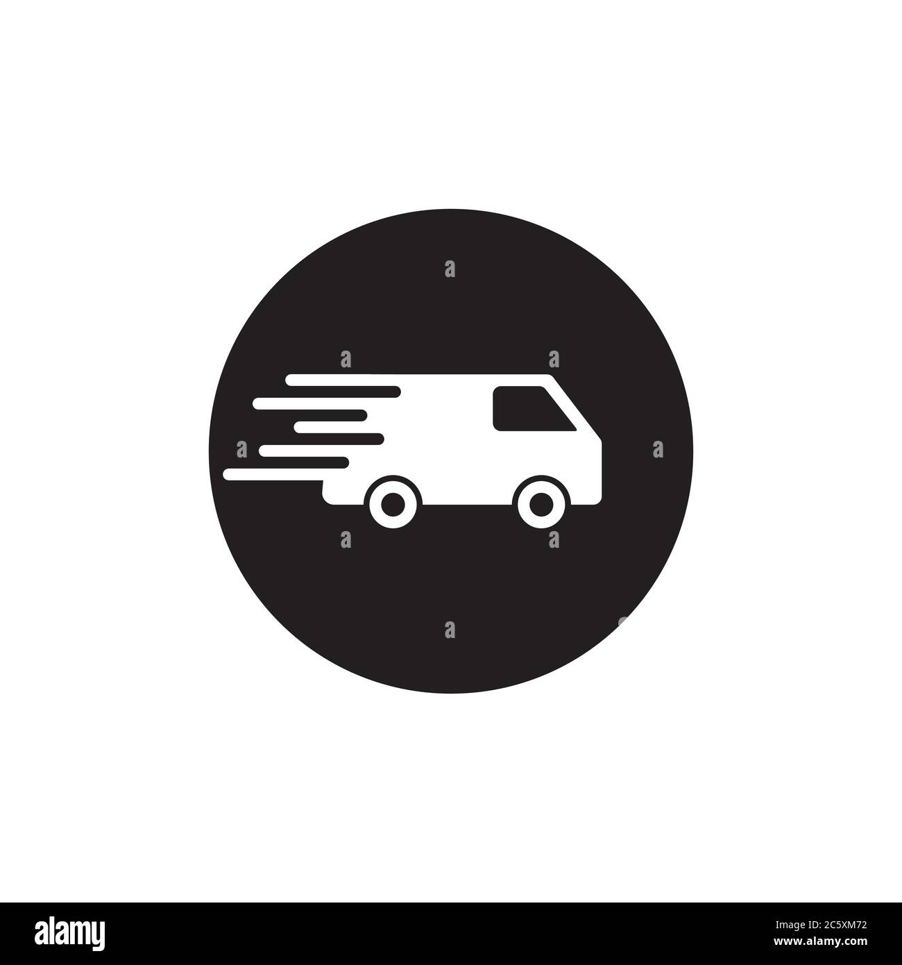 circle icon delivery car symbol vector Stock Vector Image & Art - Alamy