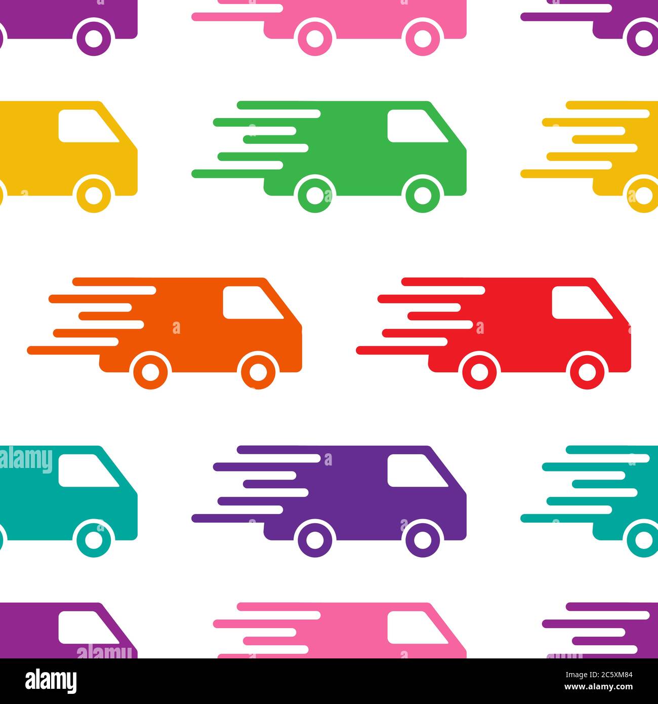 pattern delivery car colorful design vector Stock Vector Image & Art ...