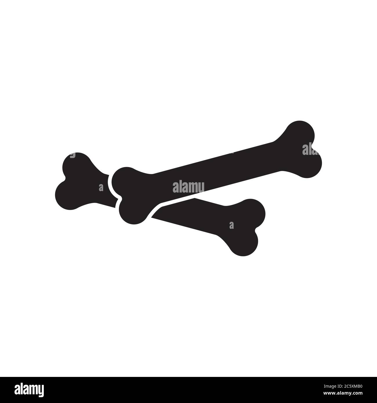 bone icon vector isolated on white background Stock Vector Image & Art ...