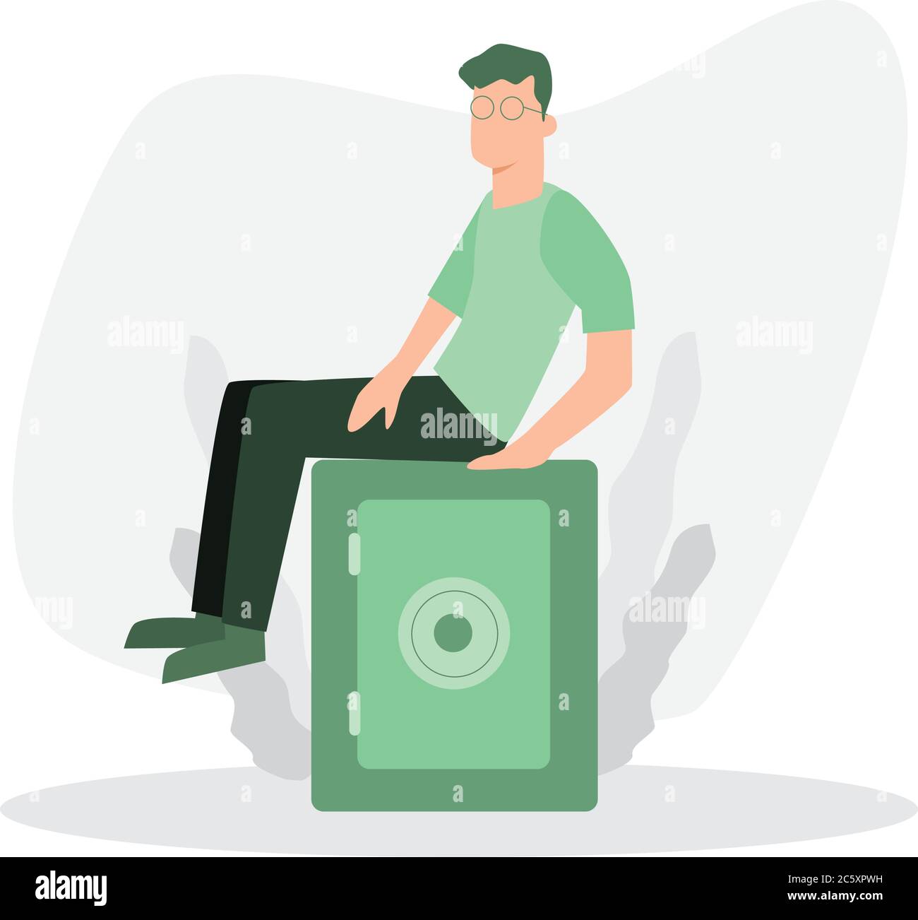 Business people stand near Stock Vector Images - Alamy