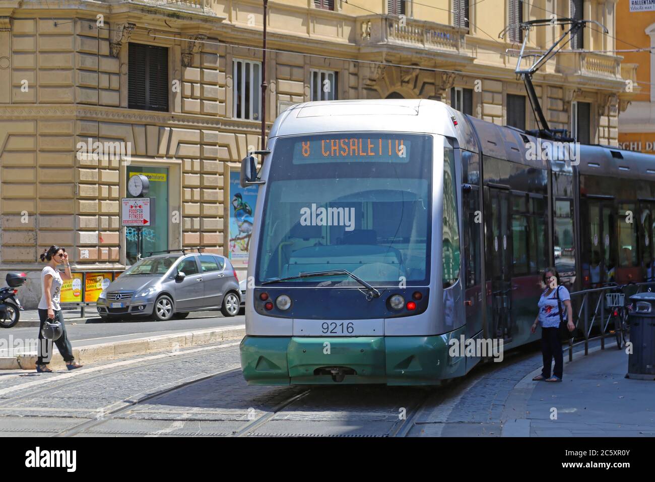 Tram in city rome italy hi-res stock photography and images - Alamy