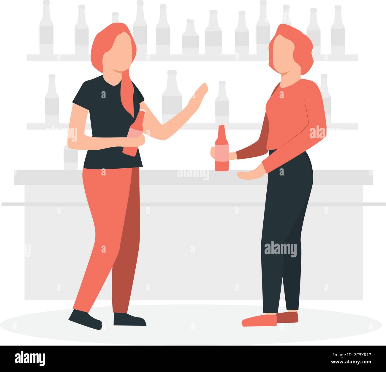 Party fun two women Stock Vector Images - Alamy