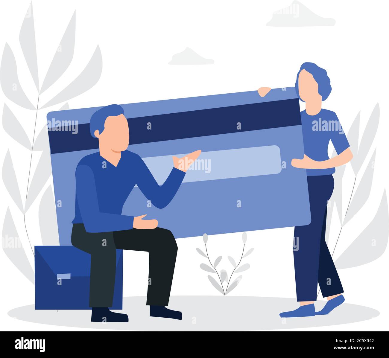 Woman credit card character Stock Vector Images - Alamy