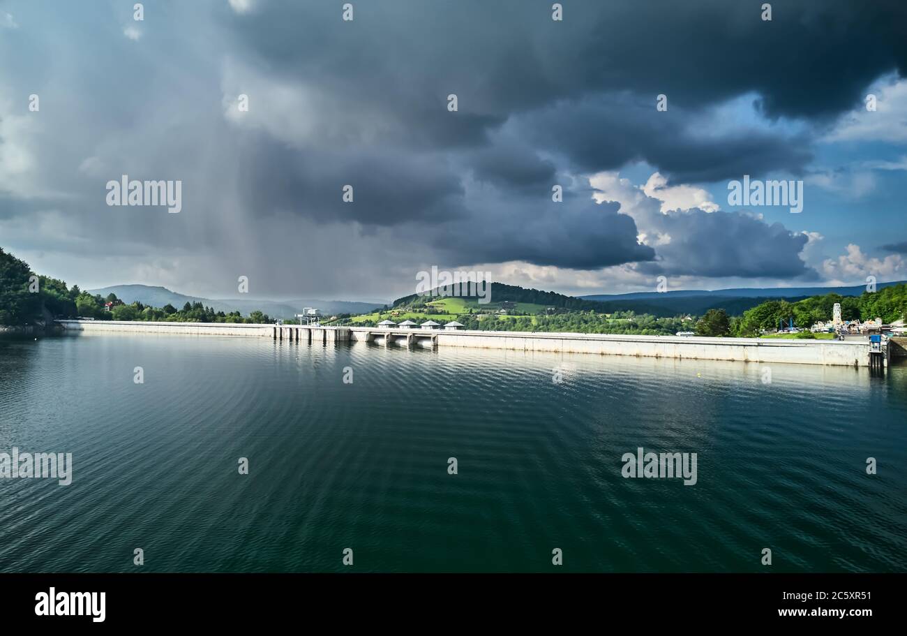 The Solina Dam - largest dam in Poland located on lake Solina ...