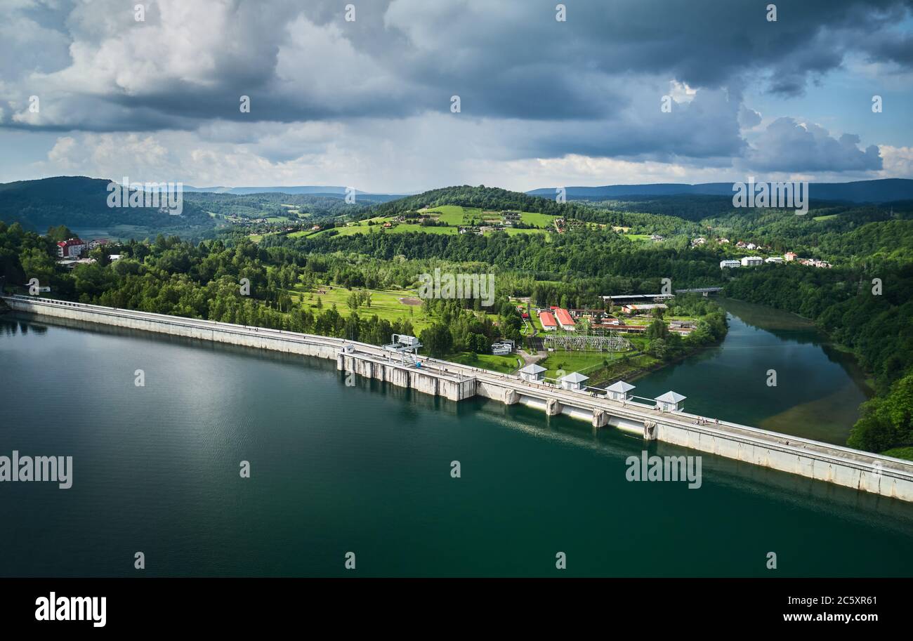 The Solina Dam - largest dam in Poland located on lake Solina ...