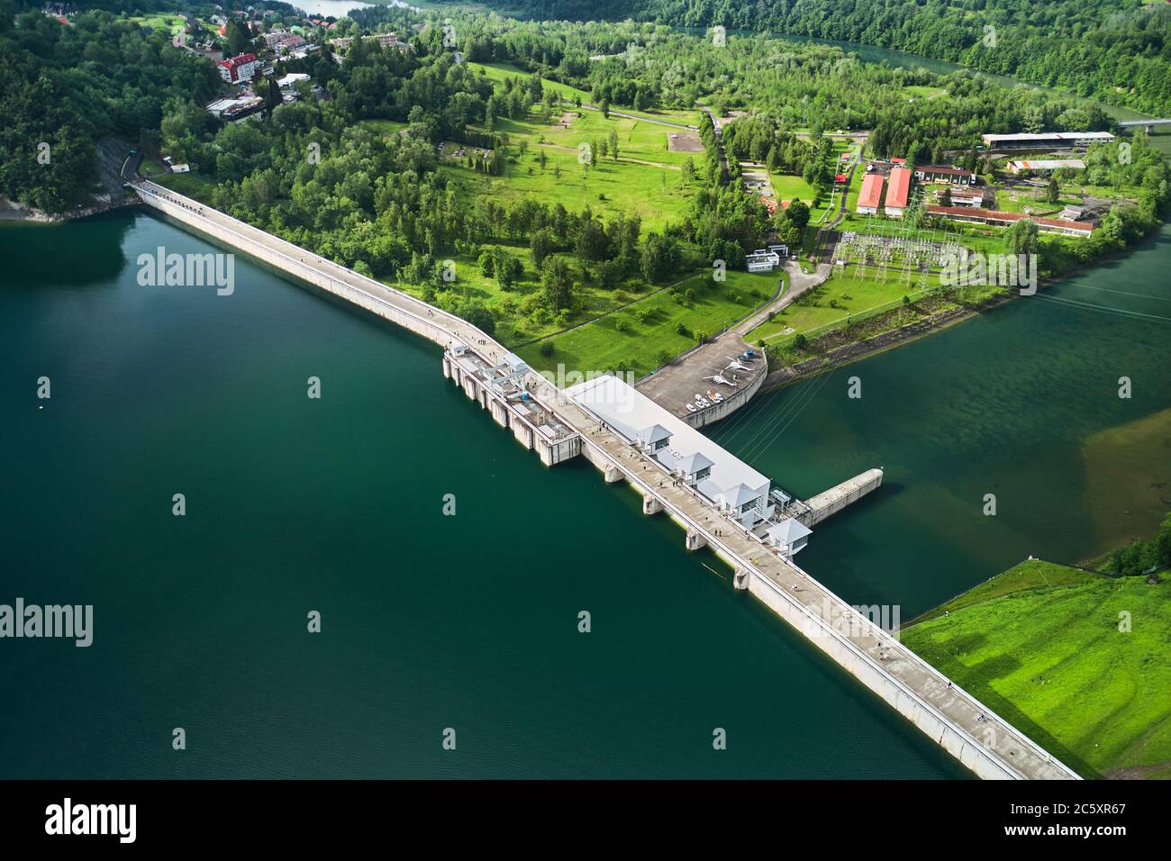 The Solina Dam - largest dam in Poland located on lake Solina ...