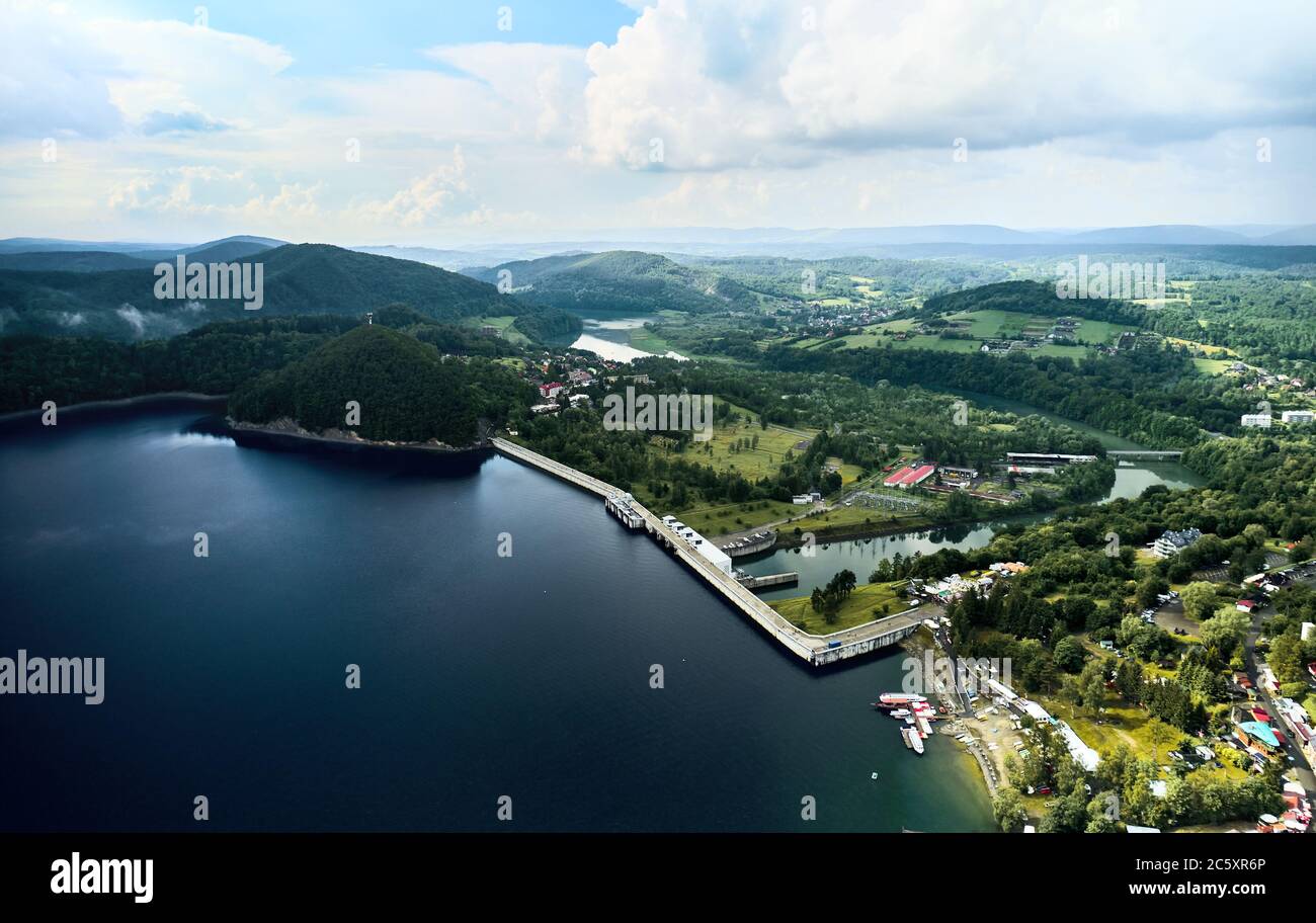 The Solina Dam - largest dam in Poland located on lake Solina ...