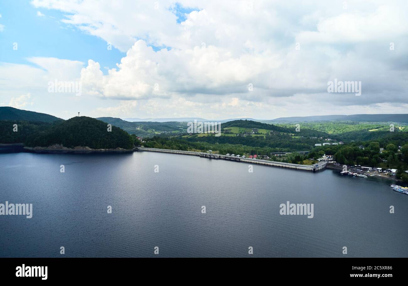 The Solina Dam - largest dam in Poland located on lake Solina ...