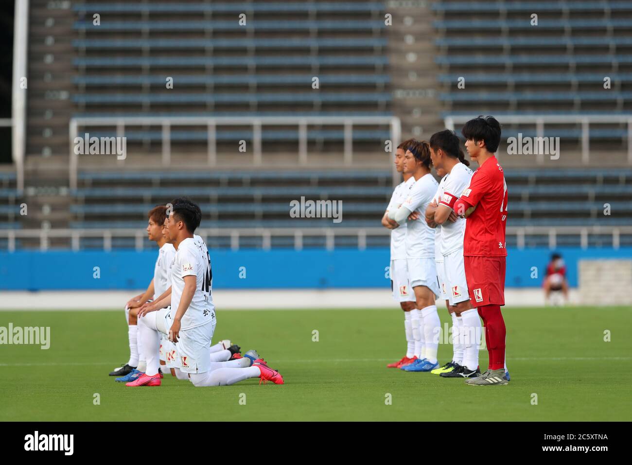 Kanagawa, Japan. 5th July, 2020. Kataller Toyama team group line-up Football/Soccer : 2020 J3 ...