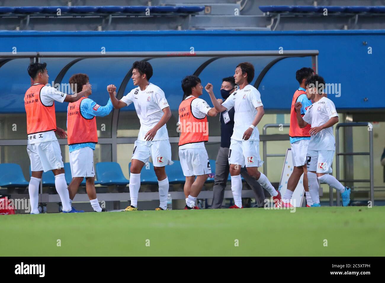 Kanagawa, Japan. 5th July, 2020. Kataller Toyama team group Football/Soccer : 2020 J3 League ...