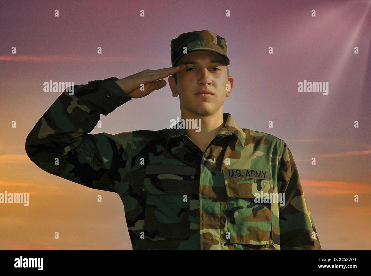 Young security guard saluting hi-res stock photography and images - Alamy