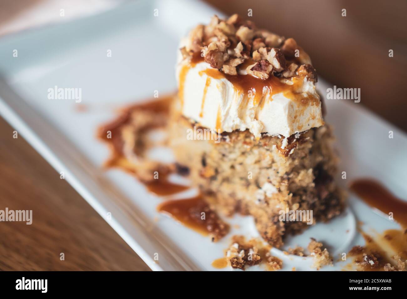 Selective focus of sweet desert with beautiful decoration colorful ...