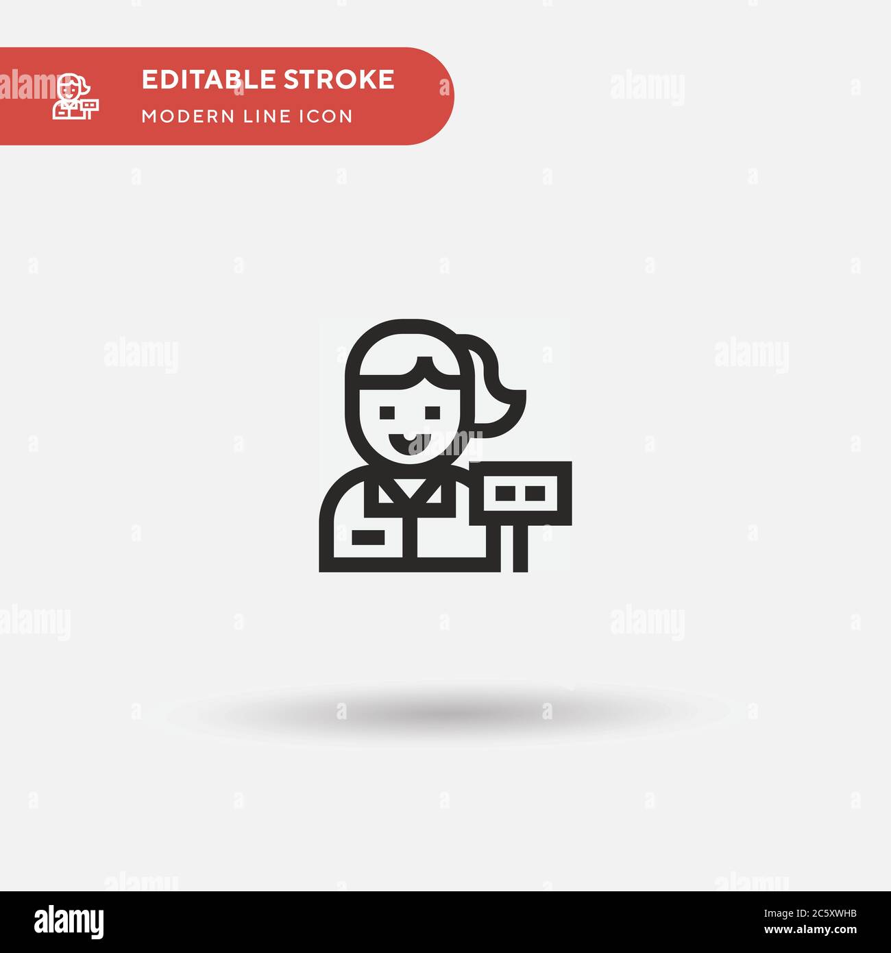 Cashier Simple vector icon. Illustration symbol design template for web ...