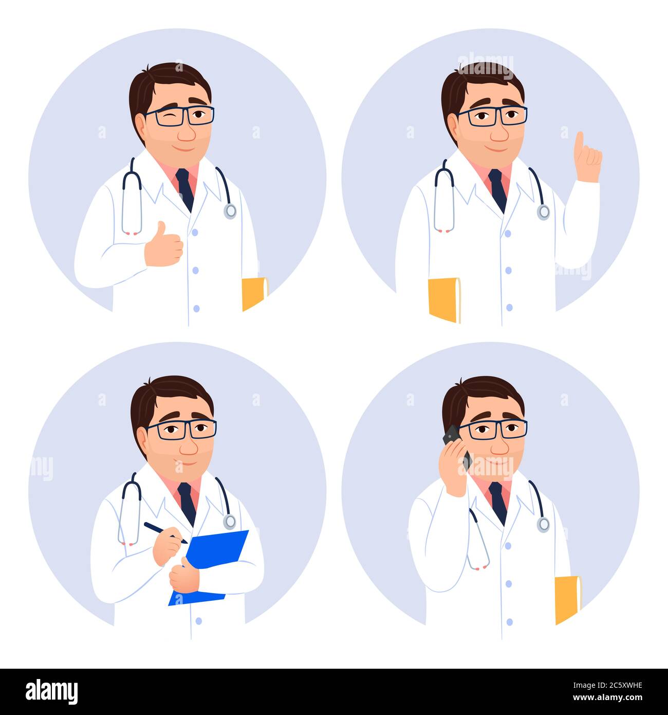 Warning sign on stethoscope Stock Vector Images - Alamy