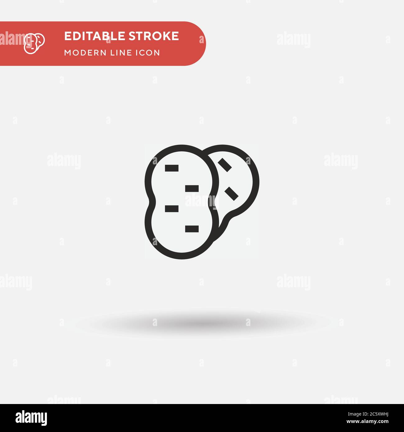 Potato Simple vector icon. Illustration symbol design template for web ...