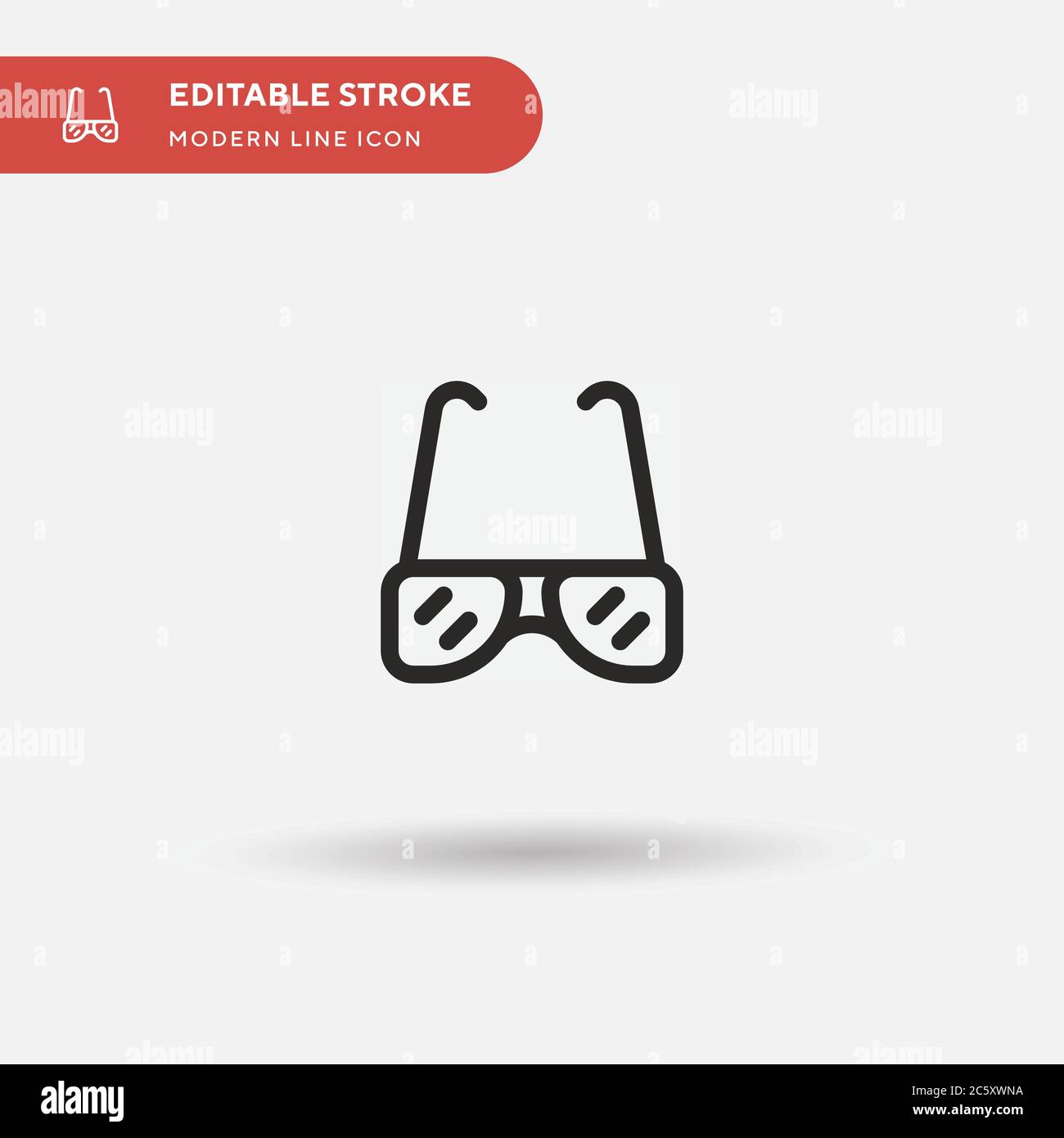 Sunglasses Simple vector icon. Illustration symbol design template for ...
