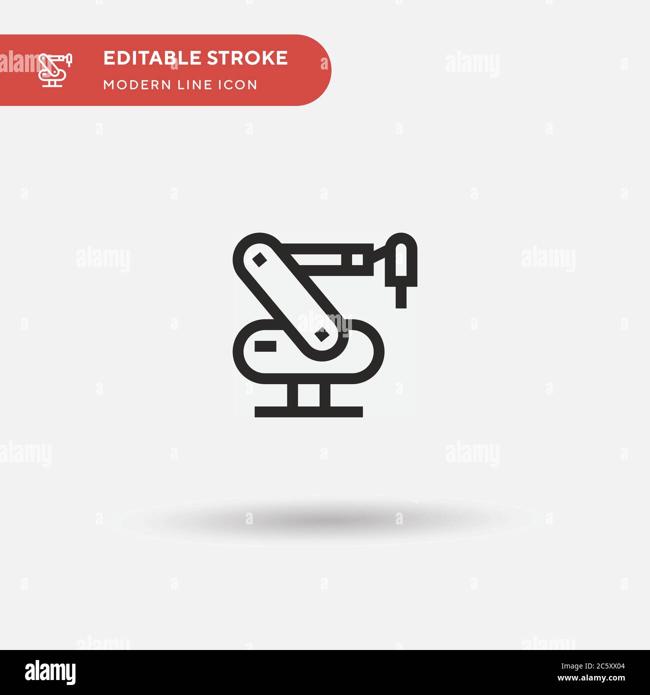 Robotic Arm Simple vector icon. Illustration symbol design template for ...