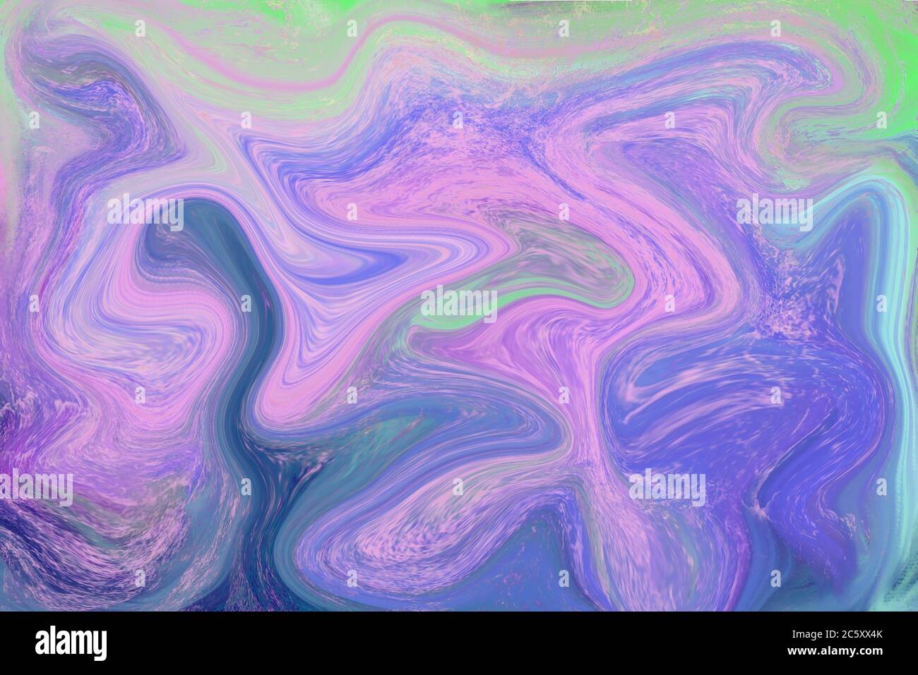 Blue violet liquid color illustration. Vibrant multicolored digital ...