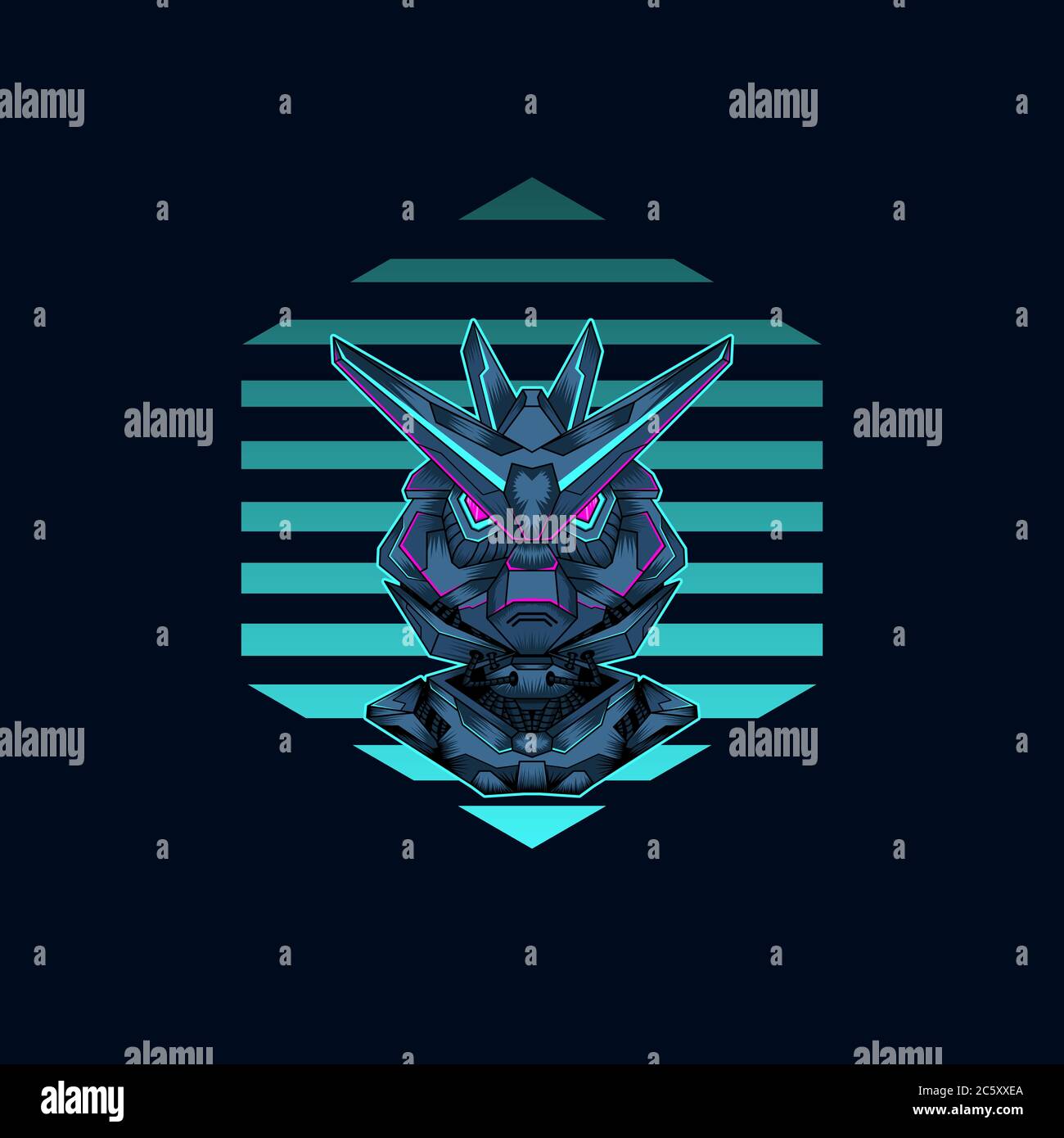 mecha with sacred geometry background vector graphic design ...